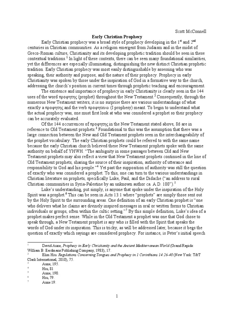 Early Christian Prophecy Explained | PDF | Prophet | Prophecy