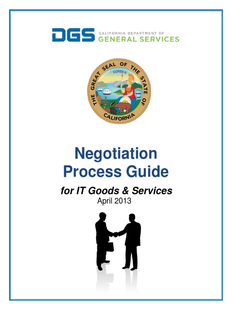 CA DGS - IT Purchase Negotiation Process Guide | PDF | Negotiation ...