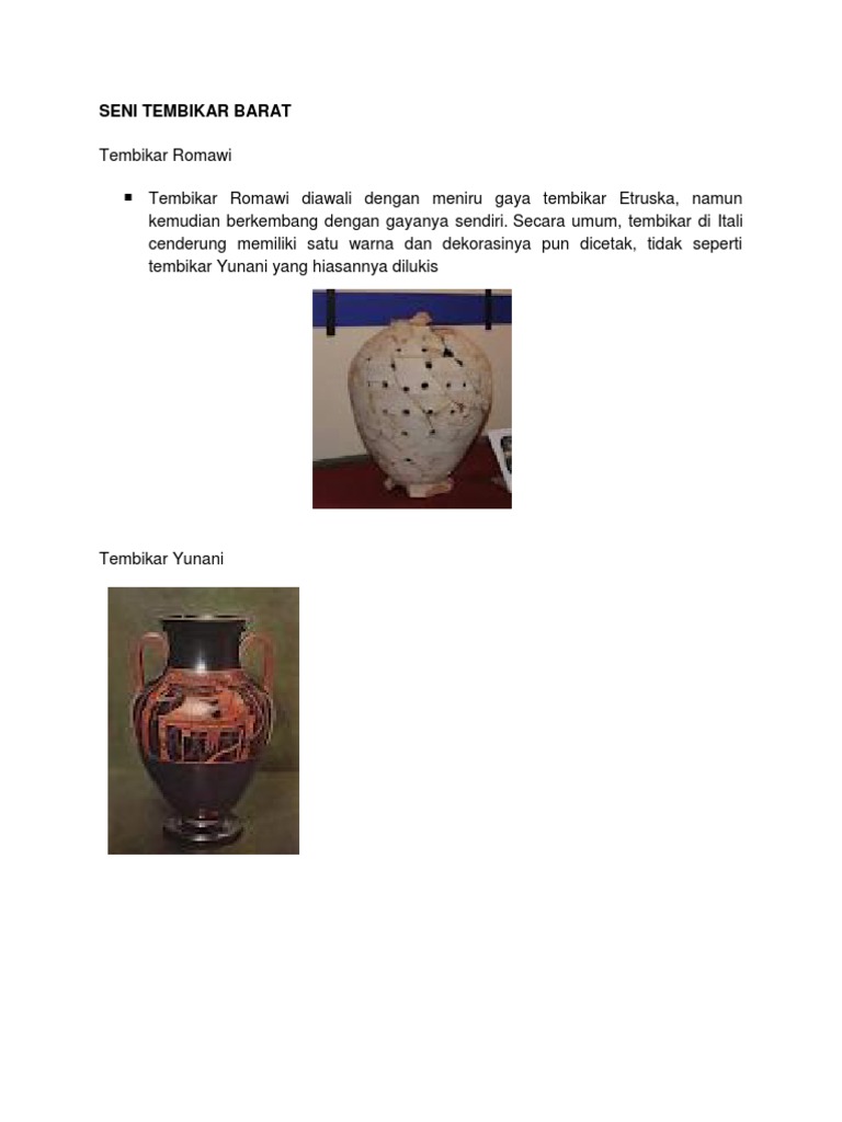 Seni Tembikar Barat | PDF