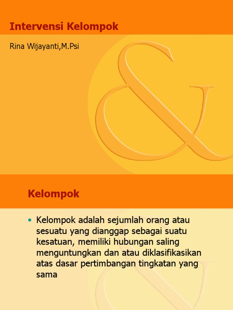 Karakteristik dan Intervensi Kelompok | PDF | Pengembangan Diri