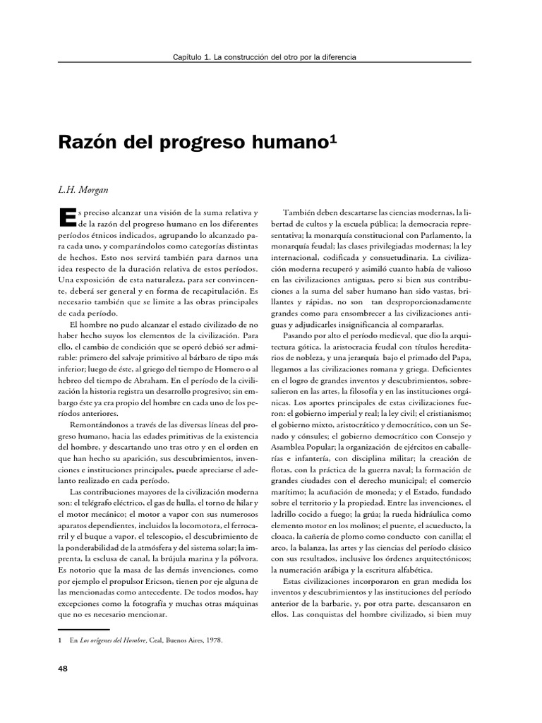 Razón Del Progreso Humano | PDF | Antropología | Civilización