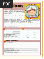 Alfred's Daily Routine Reading Comprehension | PDF