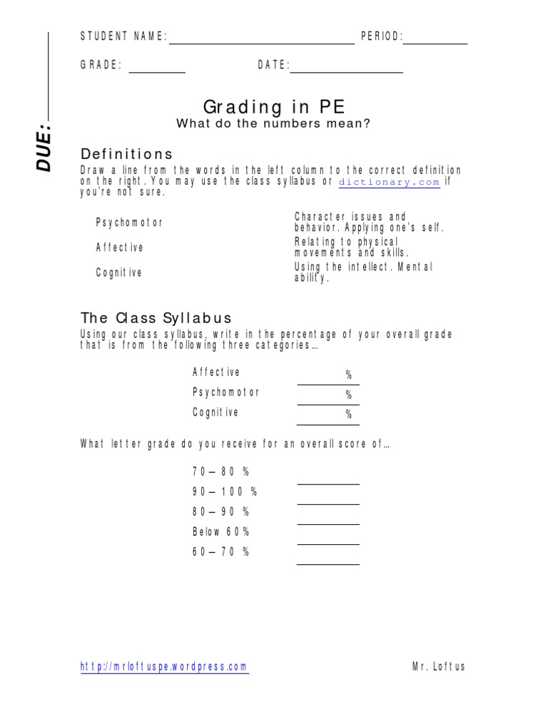Grading Criteria in PE Explained | PDF