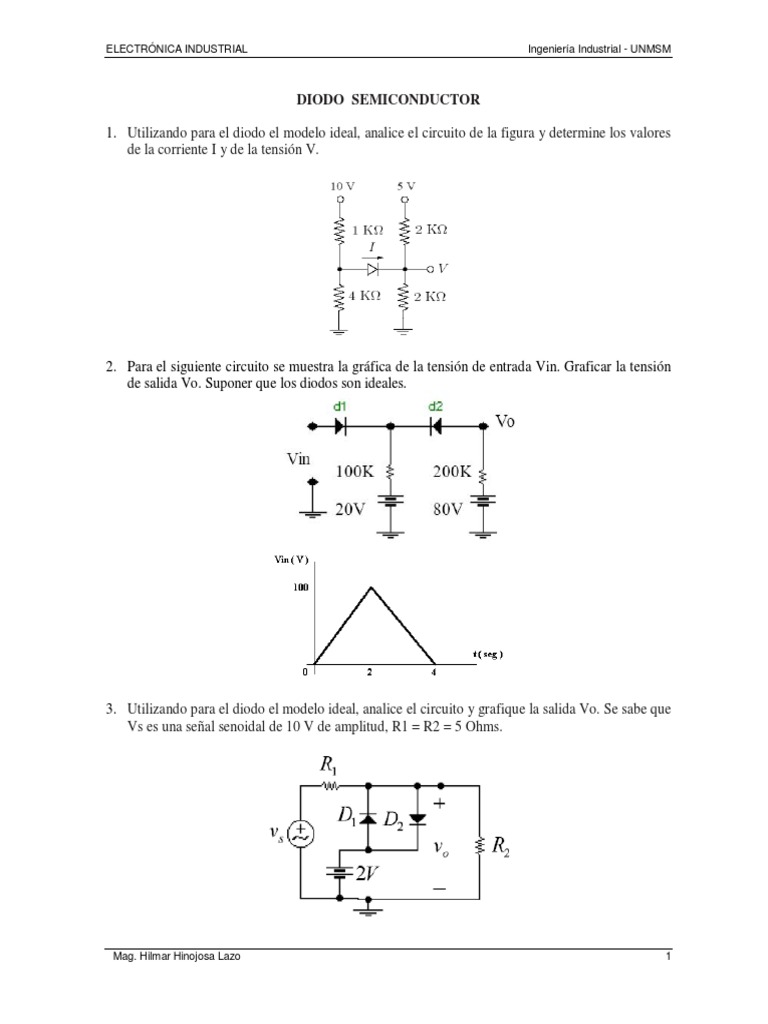 Guia de Ejercicios | Transistor | Rectificador