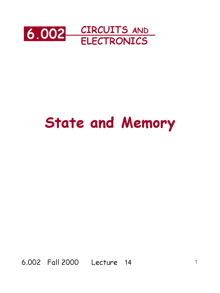 Understanding Capacitor Memory in Circuits | PDF | Electronic ...