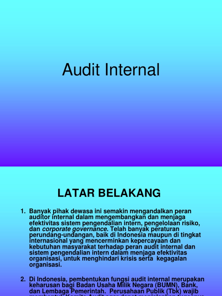 Materi Audit Internal | PDF