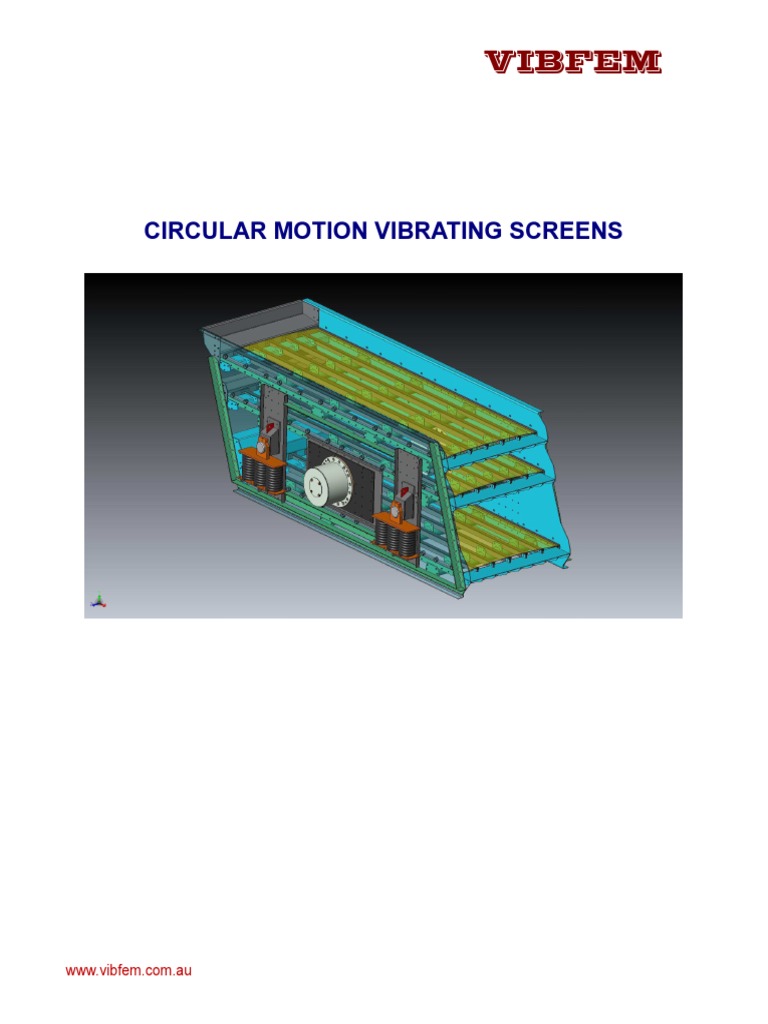 Circular Motion Vibrating Screens Specs | PDF | Technology & Engineering