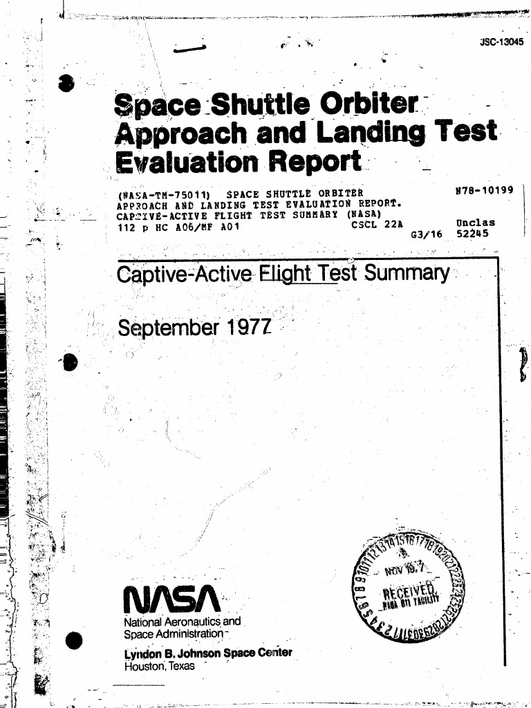 NASA Space Shuttle Enterprise Approach & Landing Tests - 1977 | PDF ...