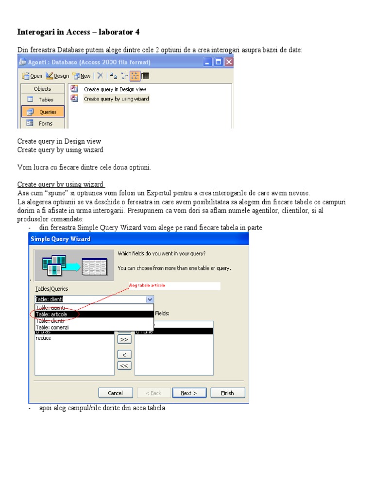 Interogari in Access | PDF