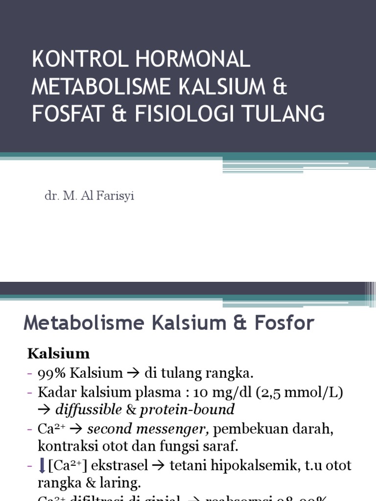 Metabolisme Kalsium dan Fosfat Tulang | PDF | Science & Mathematics