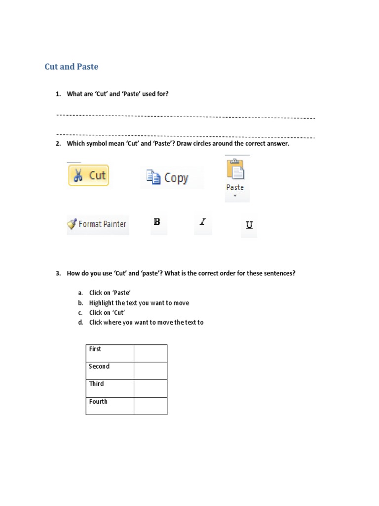 Cut and Paste: Usage Guide | PDF