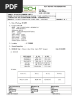 Typical Transformer Test Report | PDF | Transformer | Electrical Components