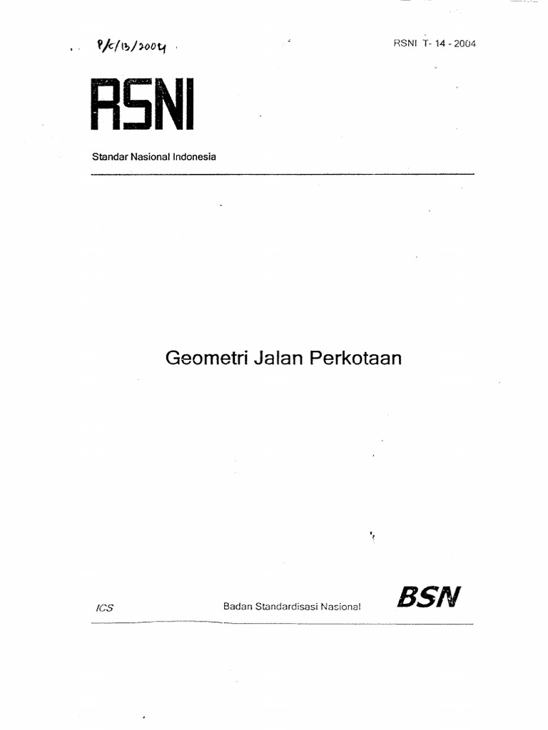 SNI Geometri Jalan | PDF