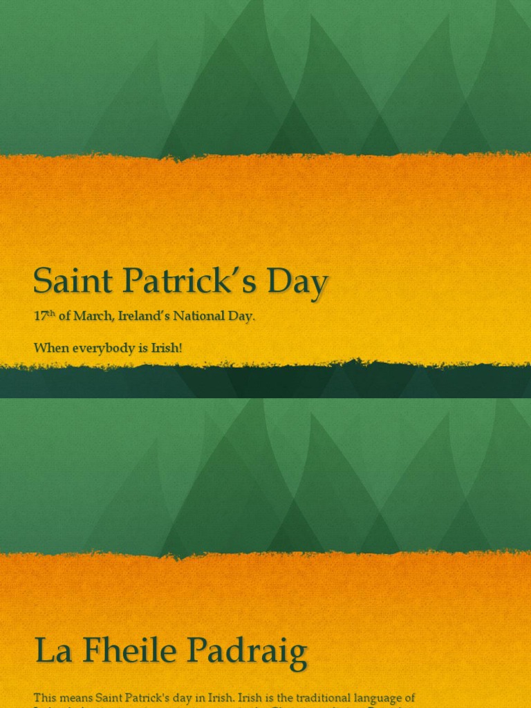 ST Patricks Day Powerpoint | PDF | Ireland | Saint Patrick