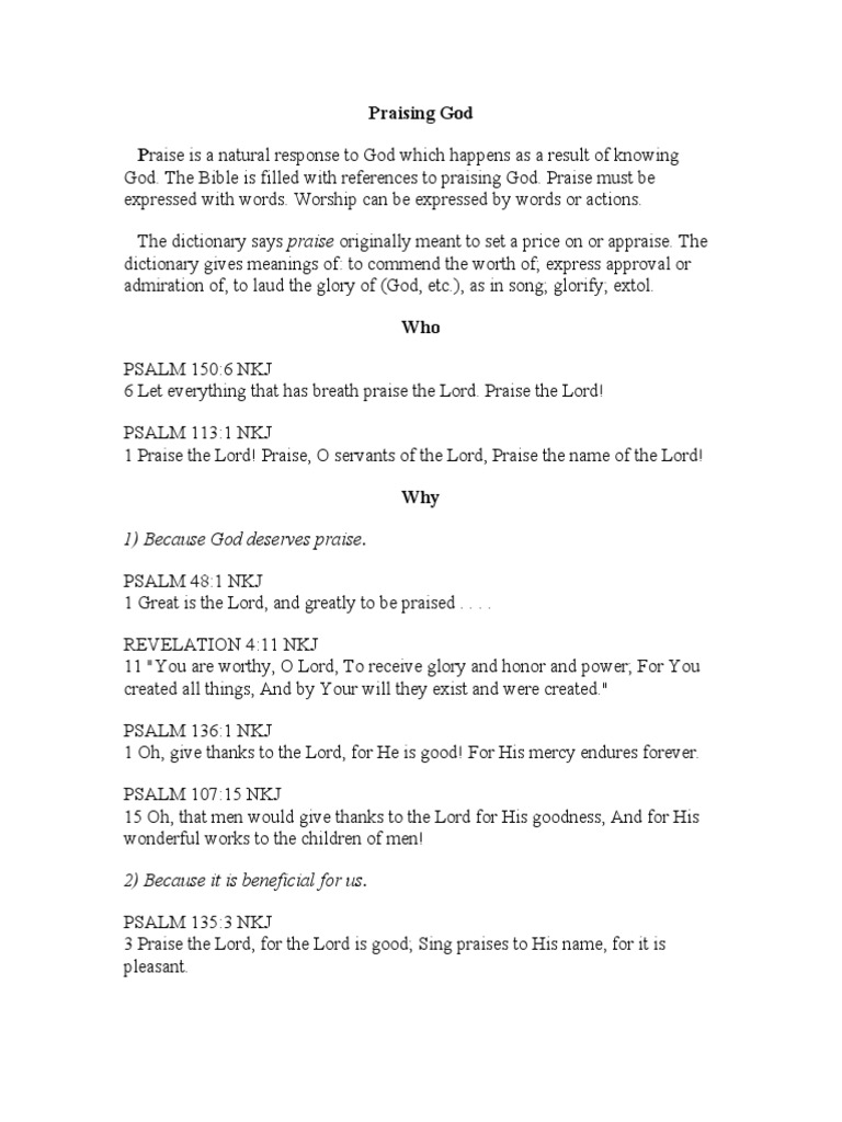 Why We Should Praise God: A Comprehensive Guide to Understanding the ...