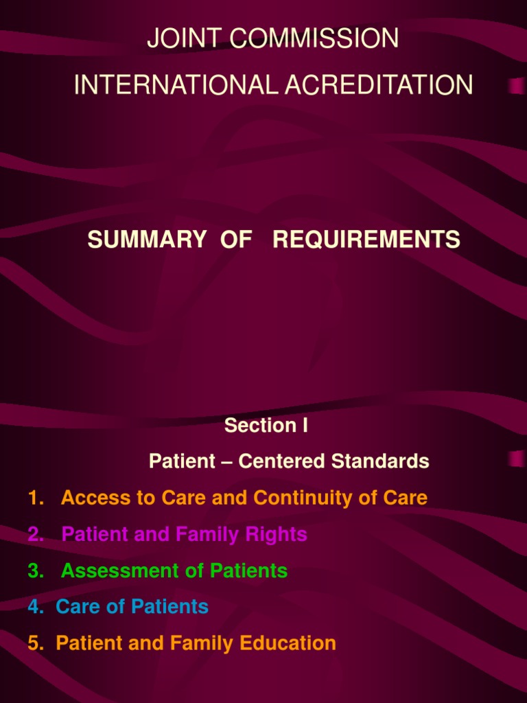 JCI Requirements | PDF | Patient | Patient Safety