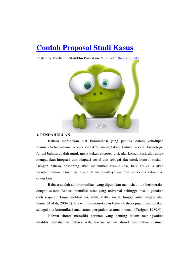 Contoh Proposal Studi Kasus | PDF