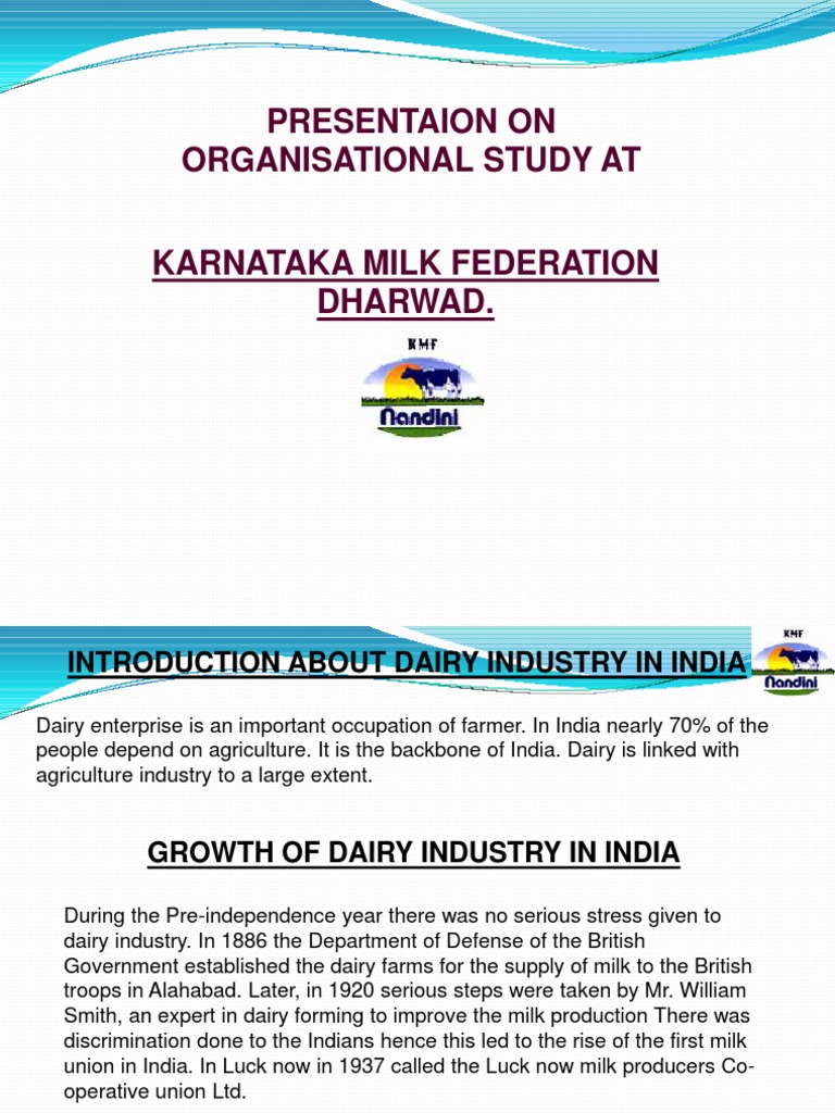 kmf ppt | Milk | Brand