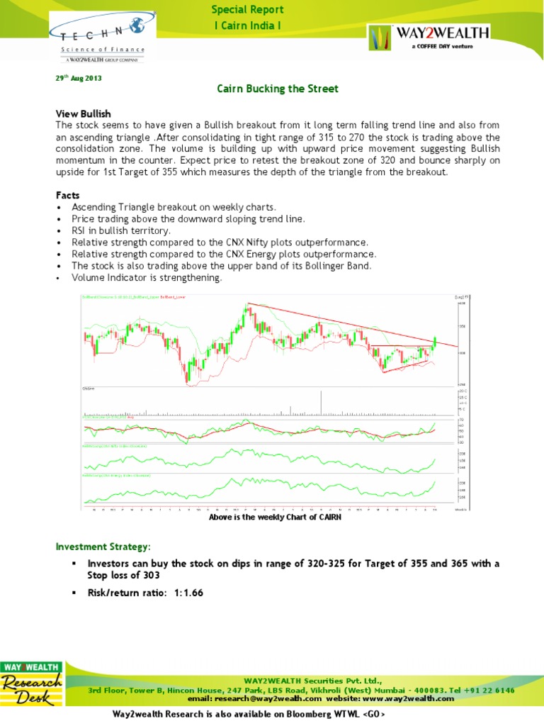 CairnIndia W2W 290813 | PDF | Investing | Risk