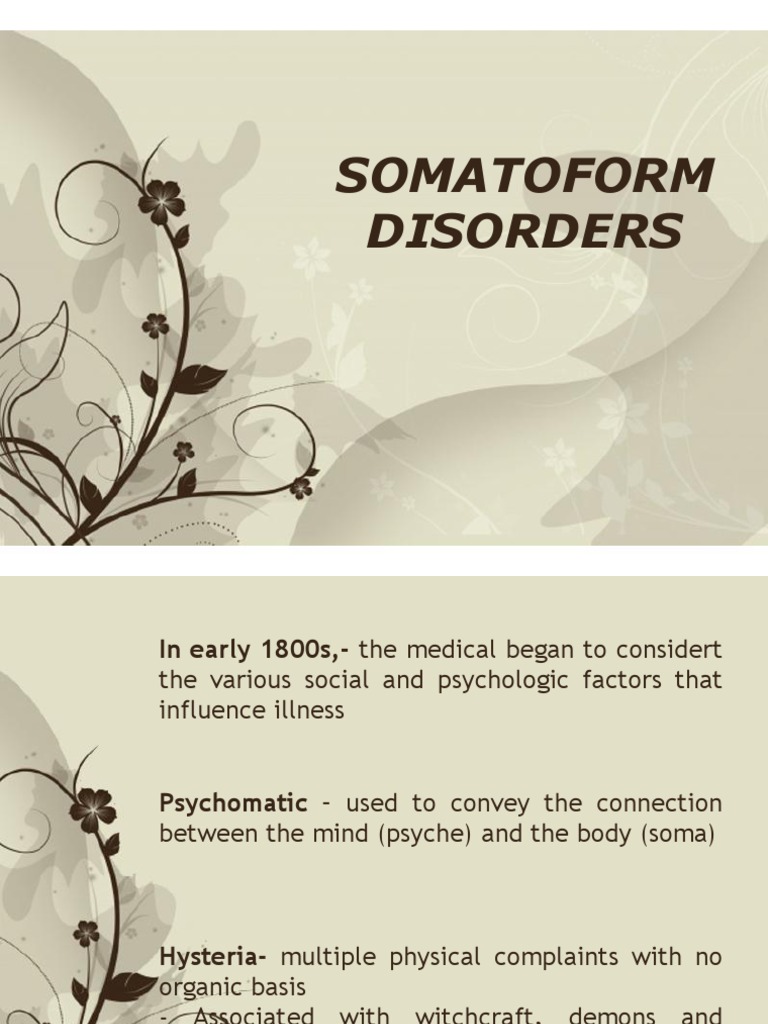 Somatoform Disorders: Free Powerpoint Templates | Download Free PDF ...