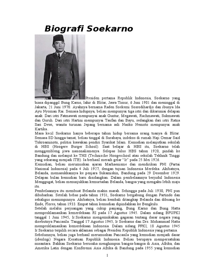 Biografi Soekarno | PDF