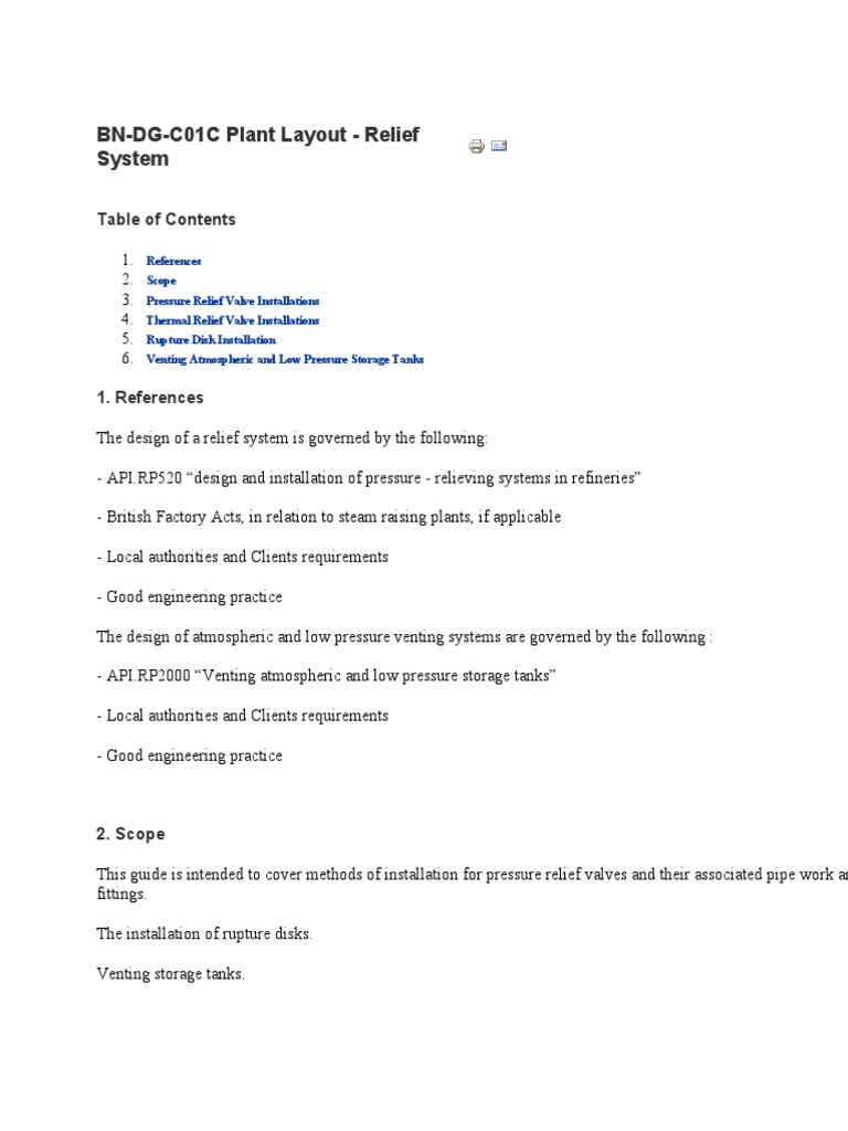Plant Layout for Relief Systems Guide | PDF | Valve | Pipe (Fluid ...