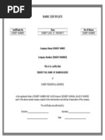 Shareholder Register Template | PDF