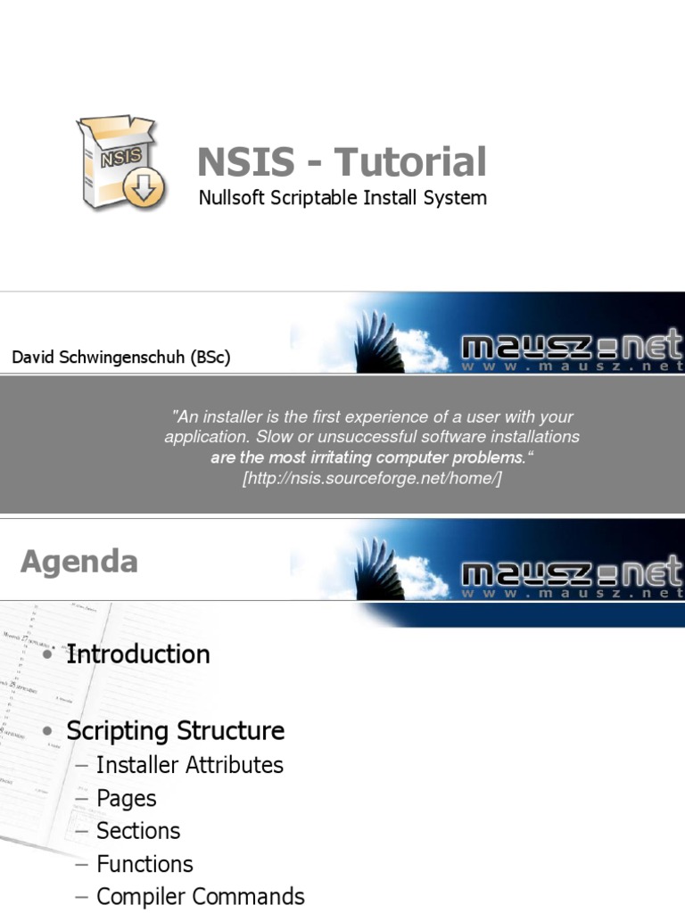 NSIS Tutorial | PDF | Installation (Computer Programs) | Windows Registry