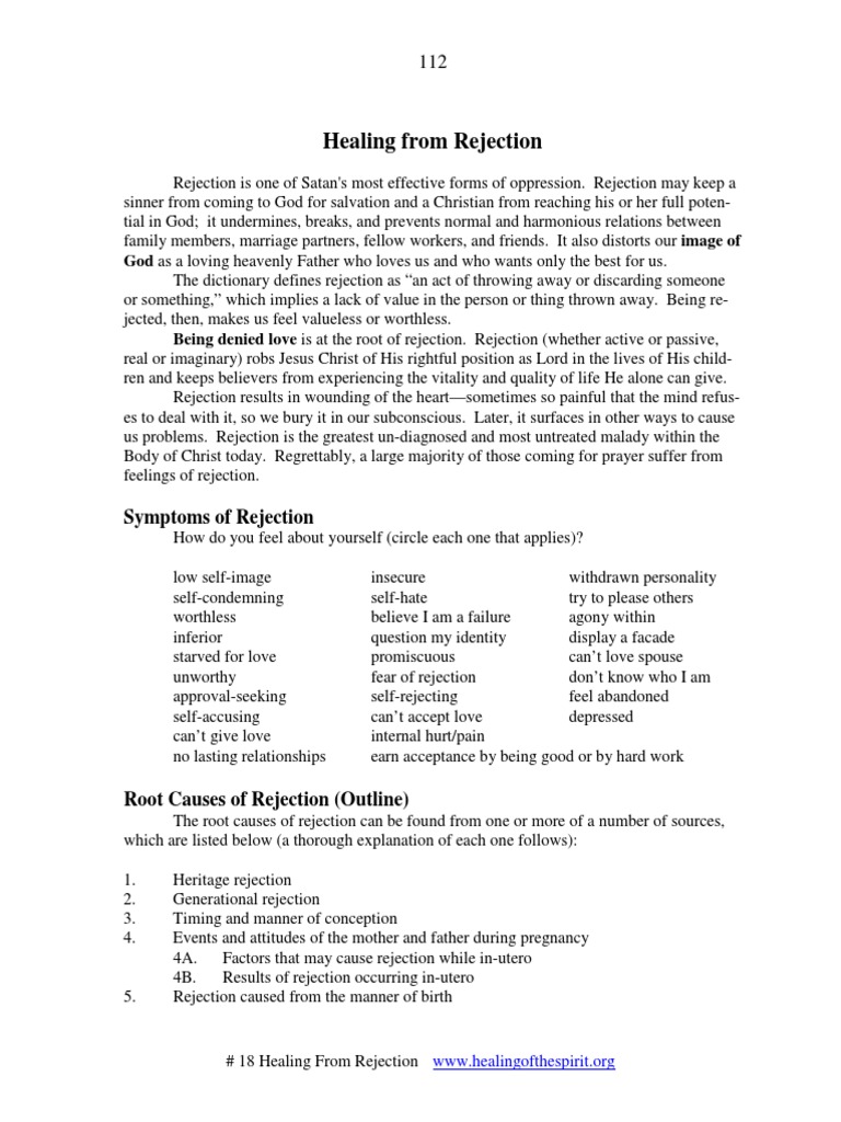 18 Healing From Rejection | PDF | Cain And Abel | Christianity