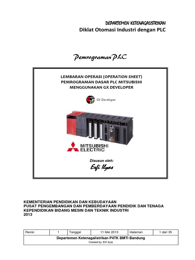 Pemrograman Dasar PLC Mitsubishi | PDF | Komputer | Teknologi & Rekayasa