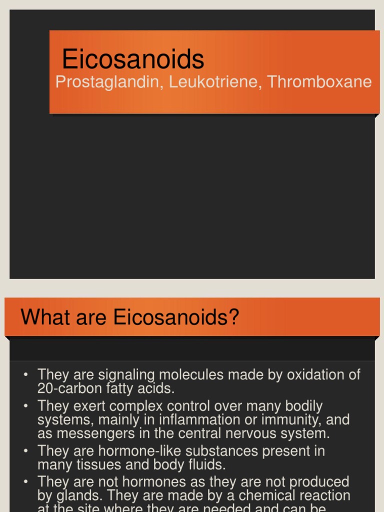 Biochem Eicosanoids | PDF | Prostaglandin | Inflammation