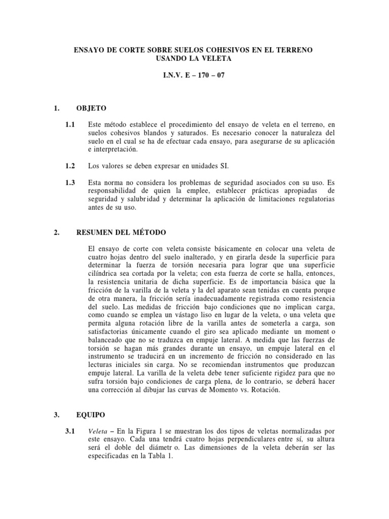 Norma INV E-170-07 | PDF | Fricción | Calibración