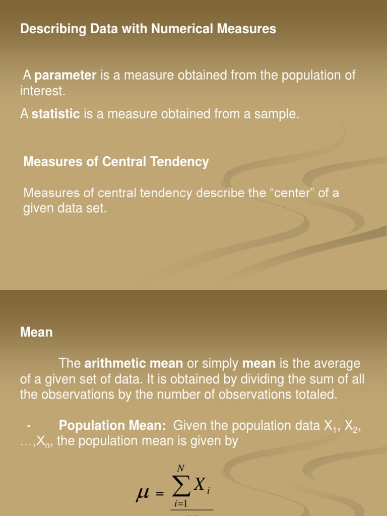 Describing Data With Numerical Measures | Download Free PDF ...
