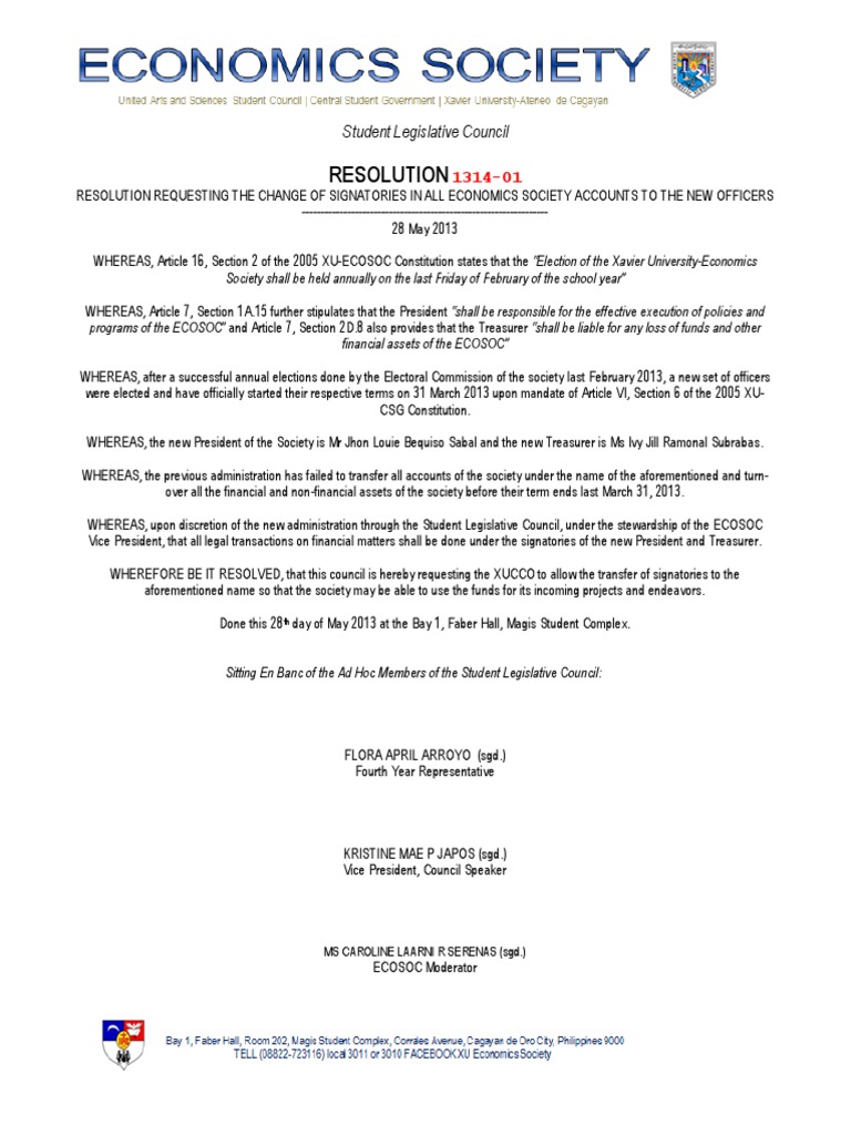 Legislative Resolution 1314-01 | PDF