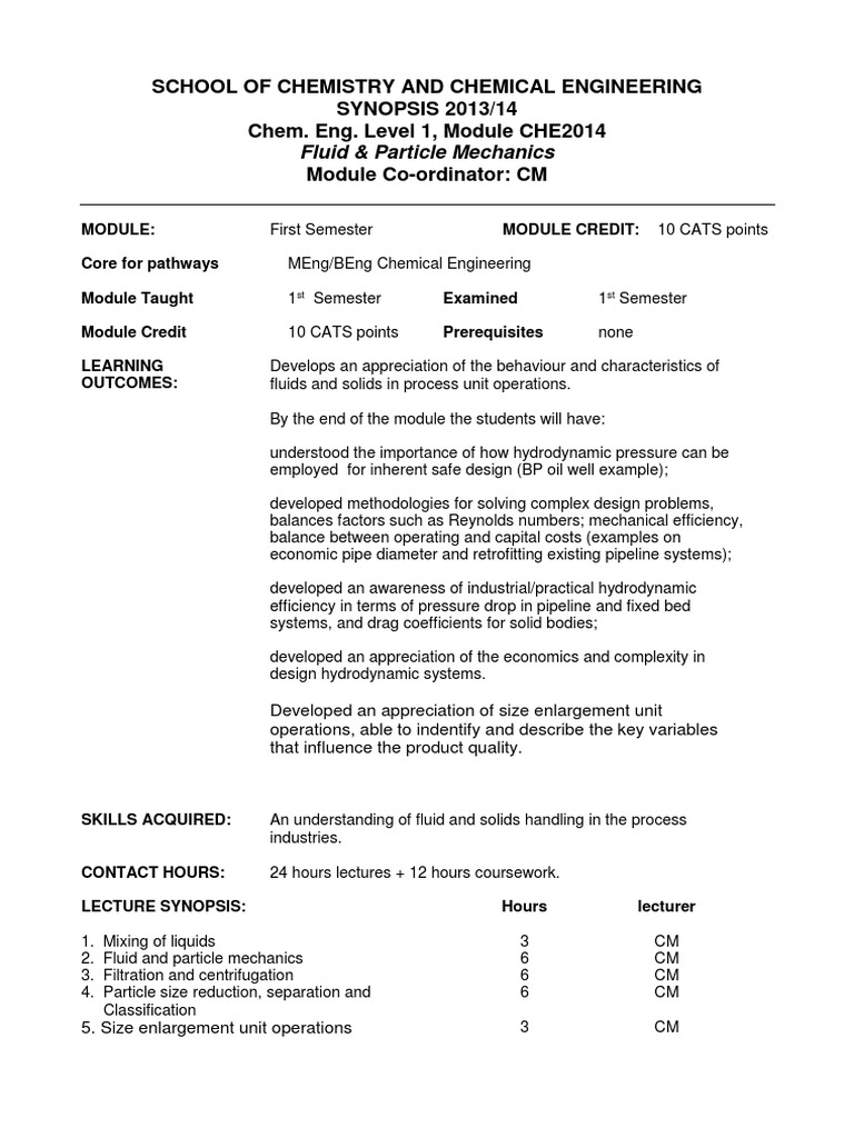 Fluid Particle Mechanics | PDF | Filtration | Drag (Physics)