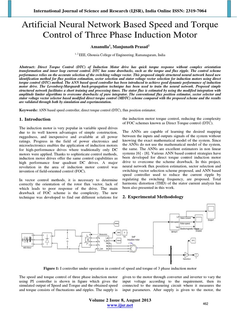 ANN-Based Control of Induction Motors | PDF | Artificial Neural Network ...
