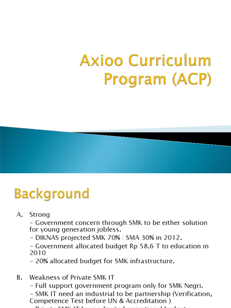 Contoh Axioo Curriculum Program Khusus SMK IT | PDF | Laptop | Classes Of Computers