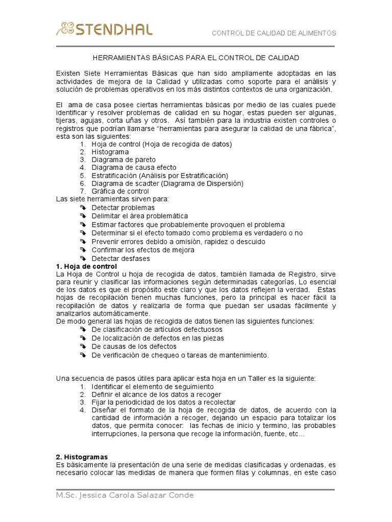 7 Herramientas Básicas para El Control de Calidad | PDF | Histograma | Herramientas
