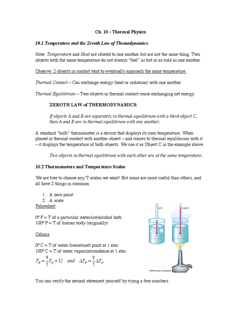 Thermal Physics | PDF | Temperature | Gases