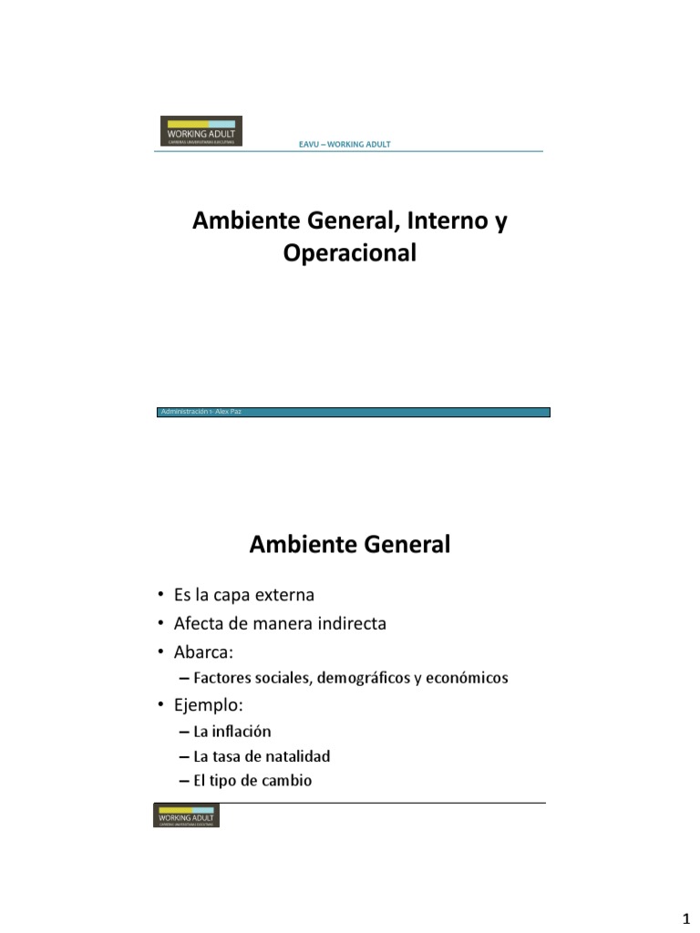 Ambiente General, Interno y Operacional | PDF | Derecho laboral ...