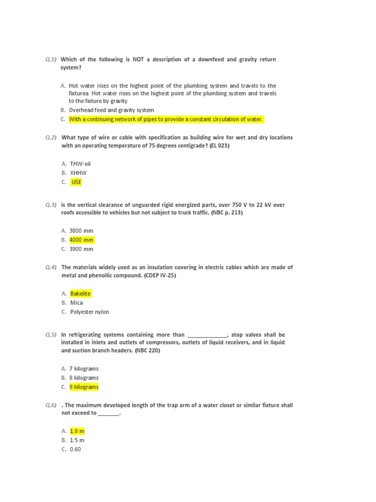 Building Utilities & Building Technology - Compiled Reviewers | PDF ...