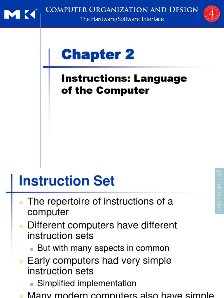 Chapter 2 Instructions Language of The Computer | PDF | Arm Architecture | Subroutine