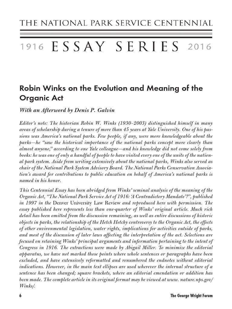 Winks 2007 | PDF | National Park Service | United States Congress