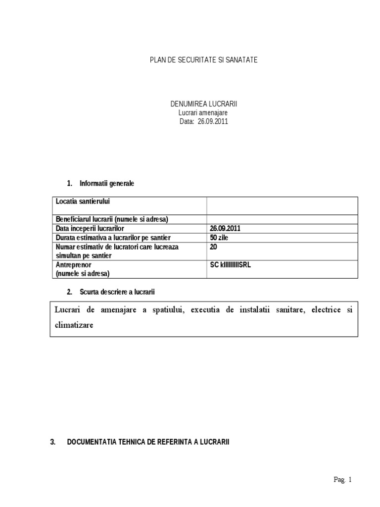 Plan SSM Santier | PDF