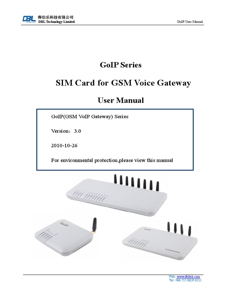 User Manual Goip Series | PDF | Session Initiation Protocol | Port ...