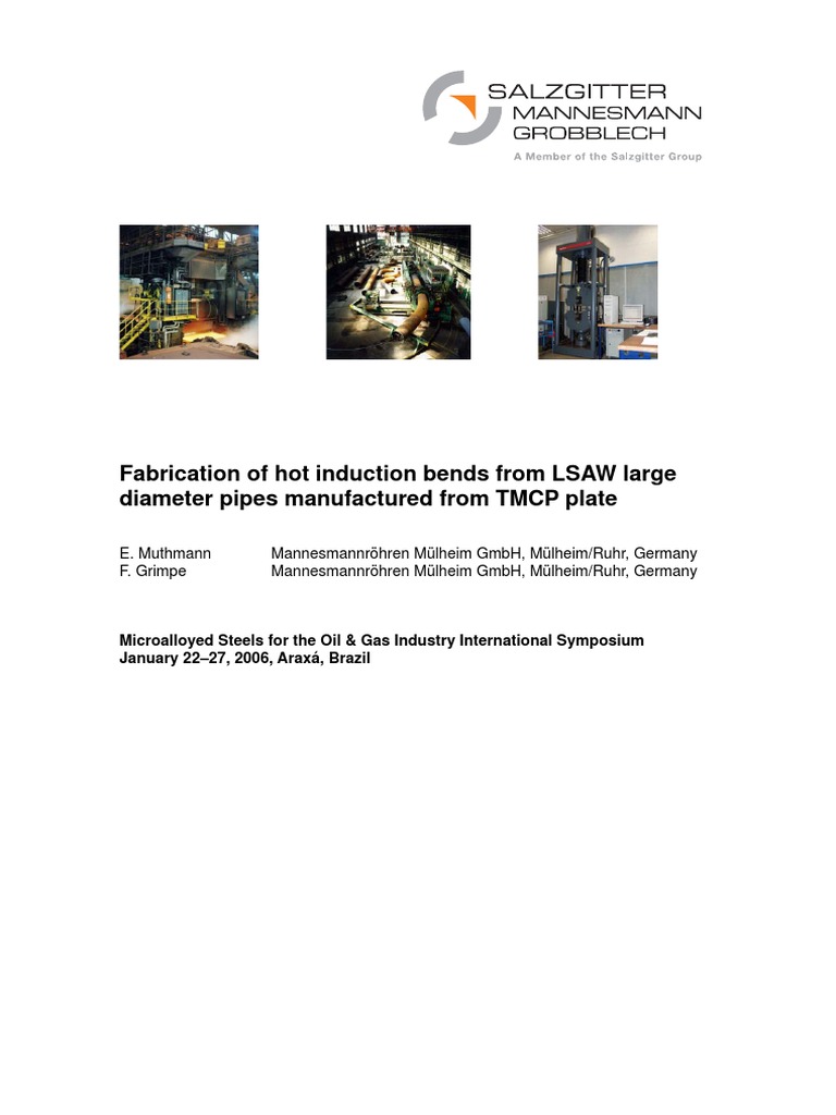 Hot Induction Bends from TMCP Pipes | PDF | Structural Steel | Heat ...