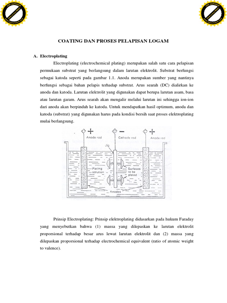 Proses dan Metode Electroplating Logam | PDF | Sains & Matematika