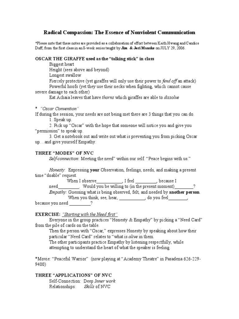 Radical Compassion - The Essence of Nonviolent Communication | Download ...