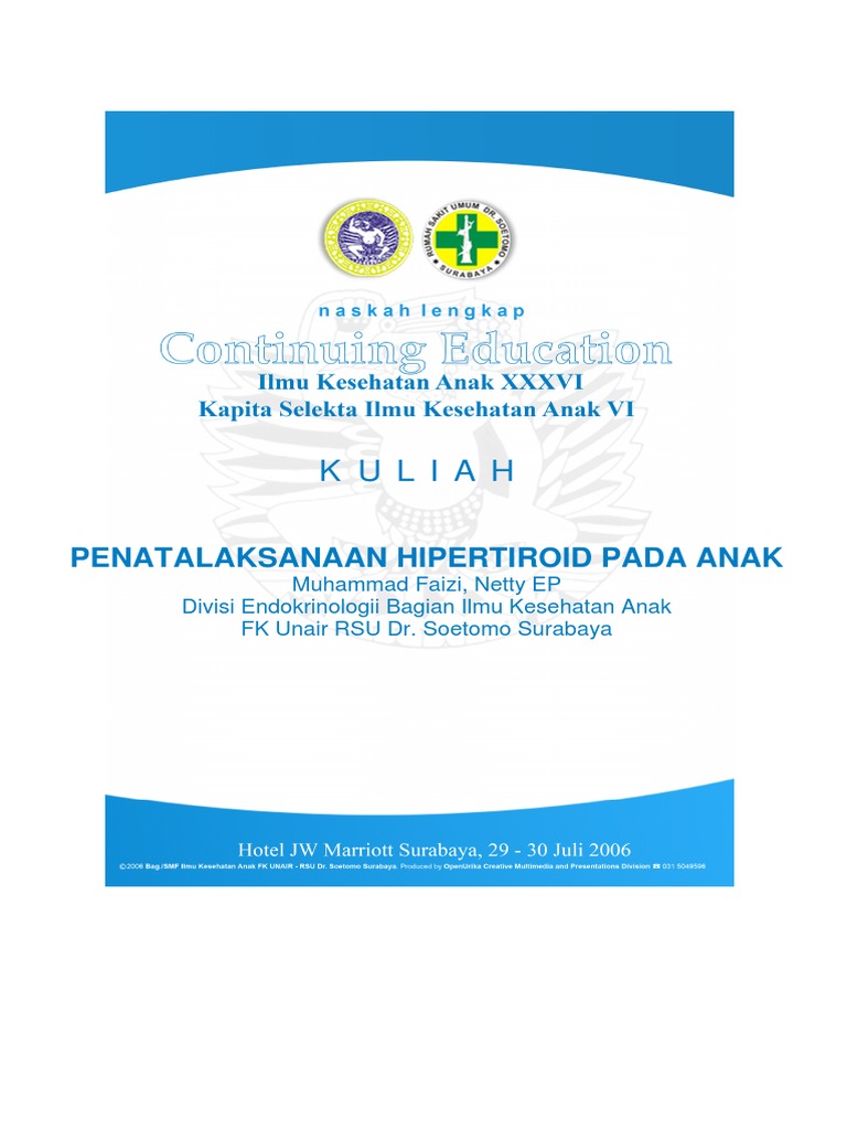 Penatalaksanaan Hipertiroid Anak | PDF