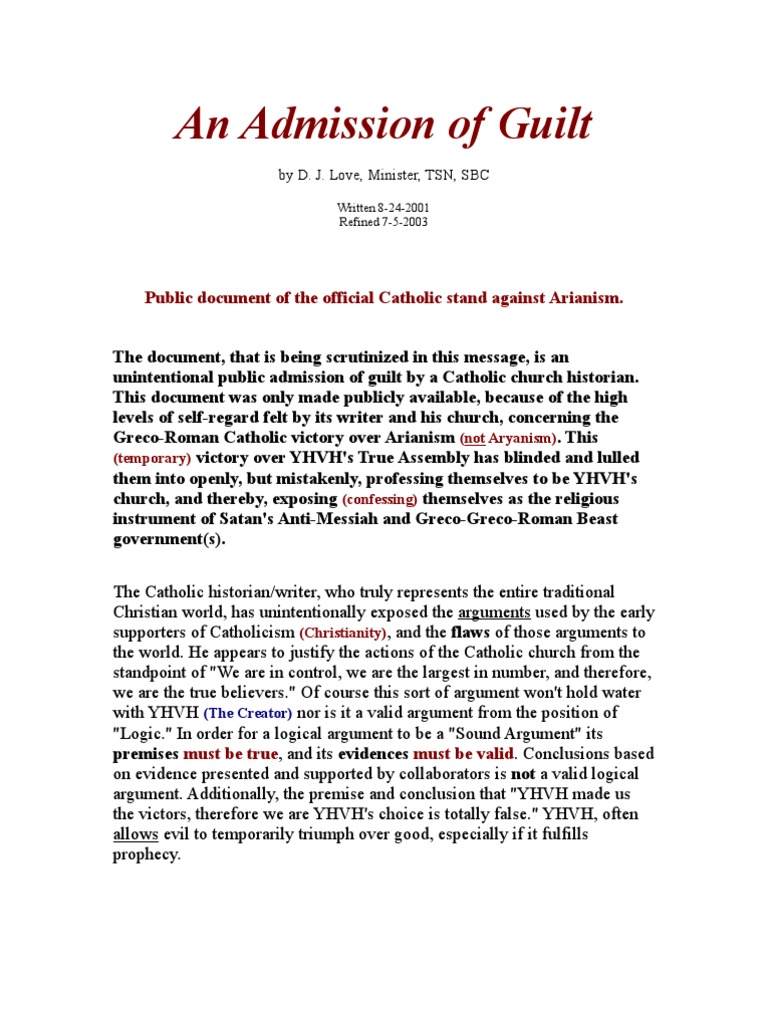 Arian Controversy | PDF | Arianism | Argument